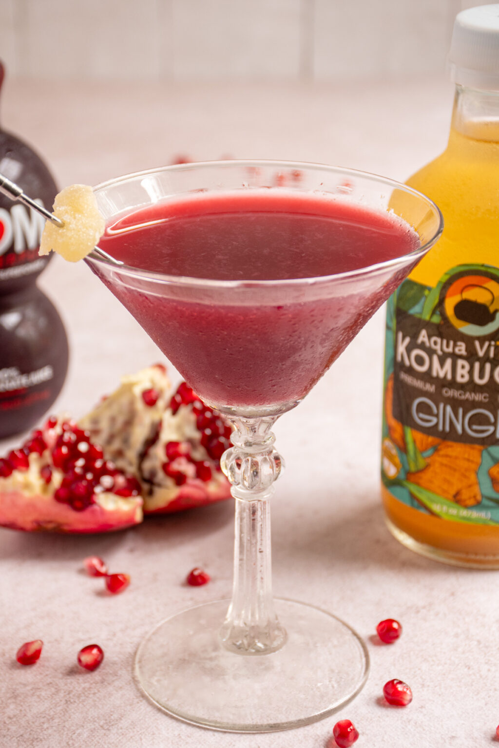 Pomegranate Ginger Mocktail - Thyme For A Drink