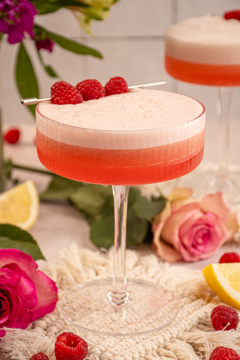 Raspberry Bourbon Sour - Thyme For A Drink