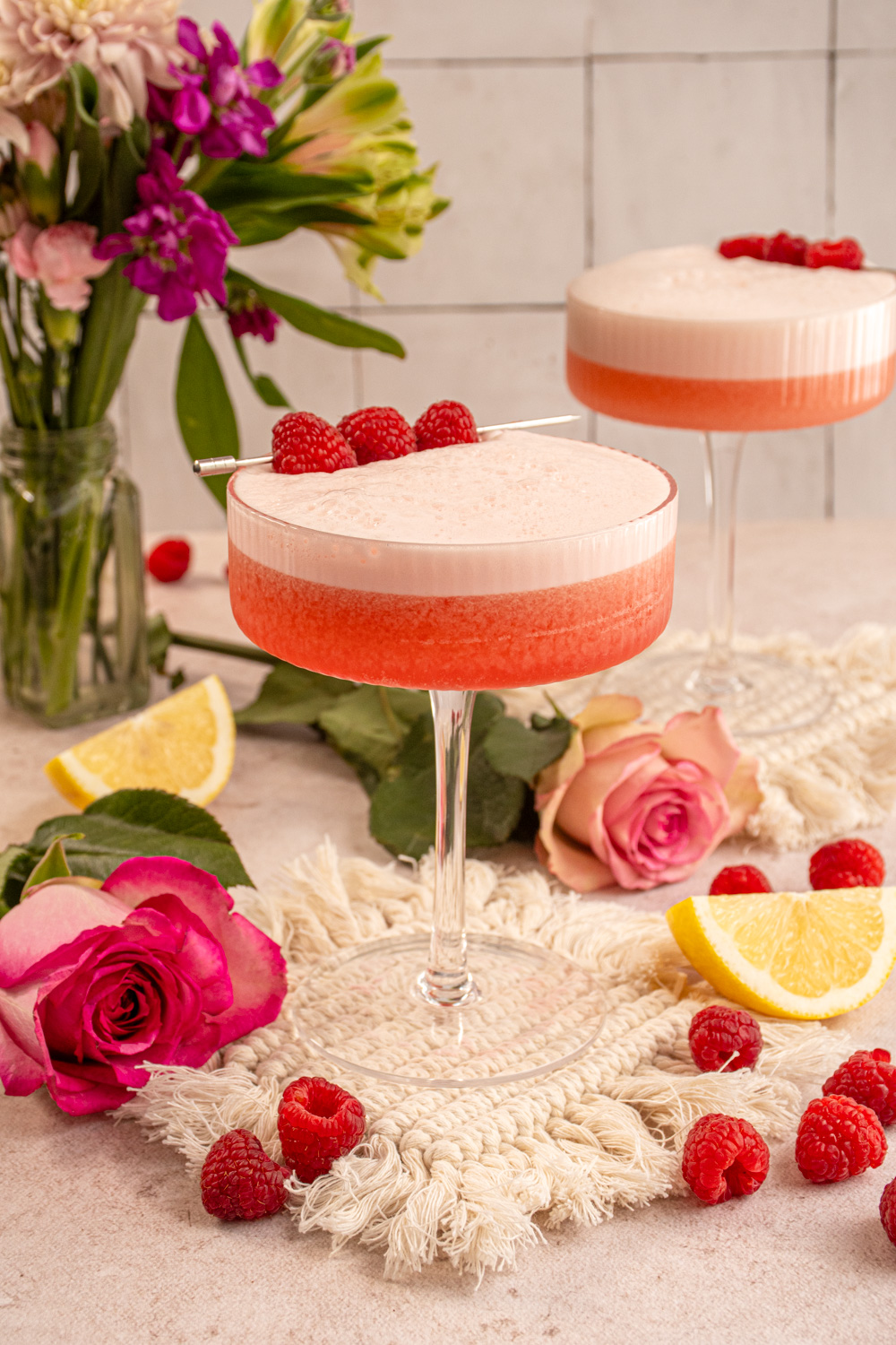 Raspberry Bourbon Sour - Thyme For A Drink