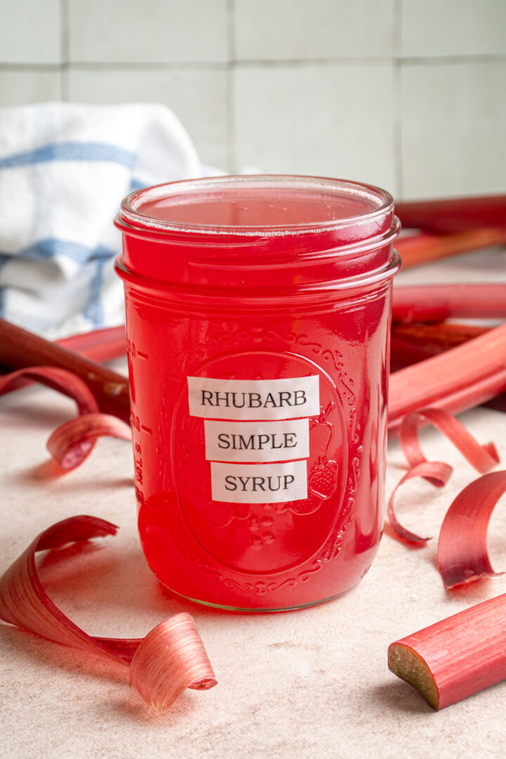 Rhubarb Simple Syrup - thymeforadrink.com
