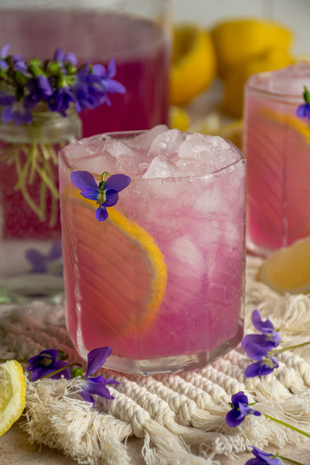Wild Violet Lemonade - Thyme For A Drink
