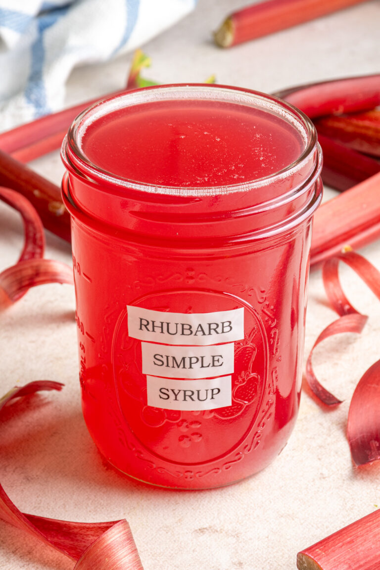Rhubarb Simple Syrup - thymeforadrink.com
