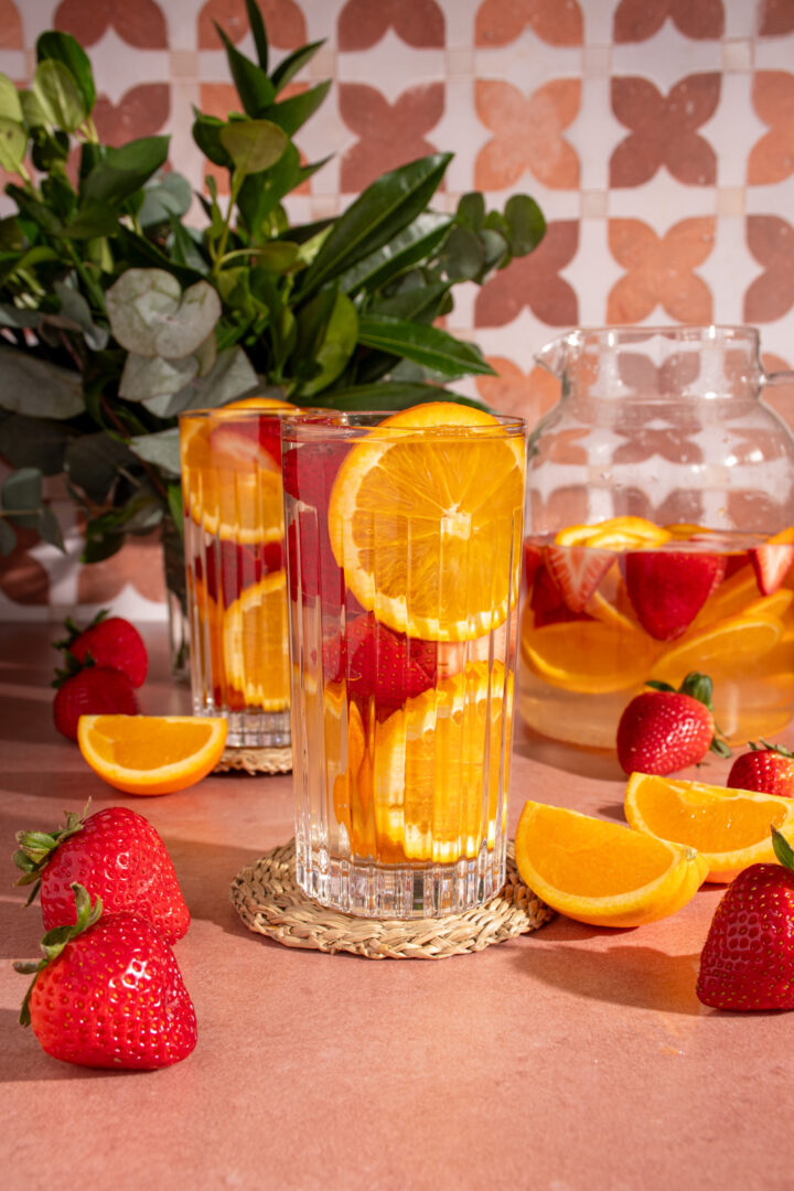 Orange Strawberry Infused Water - Thyme For A Drink