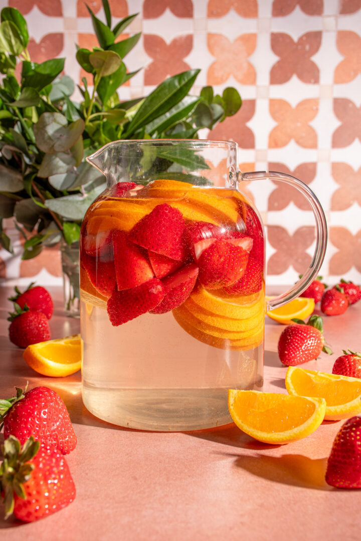 Orange Strawberry Infused Water - Thyme For A Drink