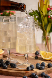 Refreshing Blueberry Ginger Beer Mocktail - Thyme For A Drink